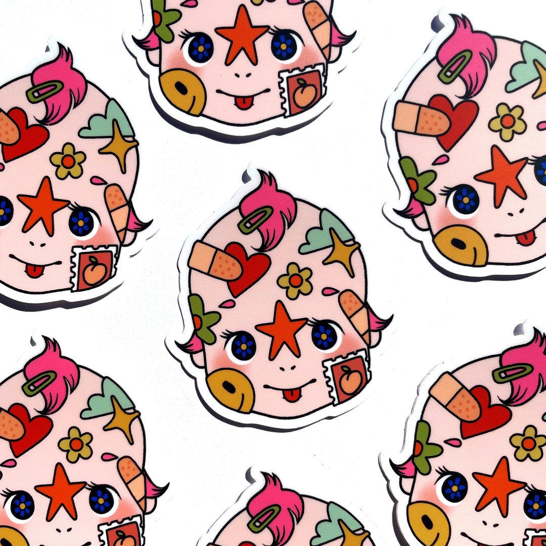 100% Kewpie Sticker Lover - Vinyl Sticker - Decora Collage Cute Kawaii ...