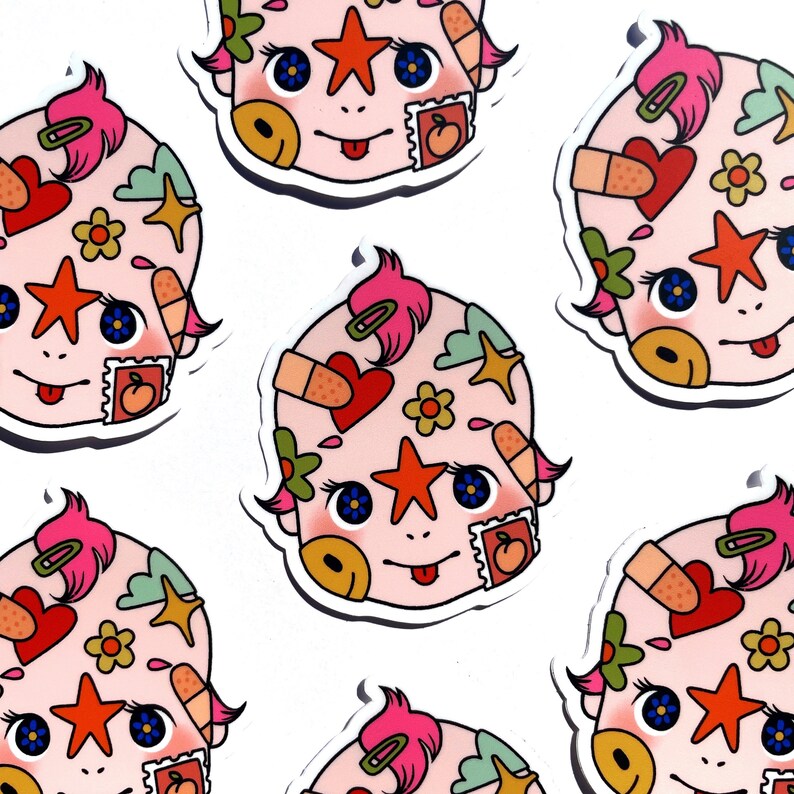 100% Kewpie Sticker Lover Vinyl Sticker Decora Collage - Etsy