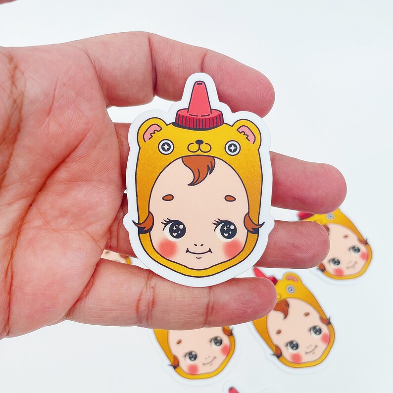 Kewpie Honey Bear - Vinyl Sticker - Kewpie Honey Bear Bottle Kawaii ...