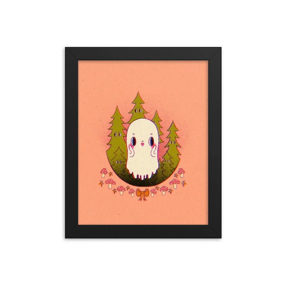Haunted Forest Ghost Art Print Choose Your Size 5x7 8x10 - Etsy