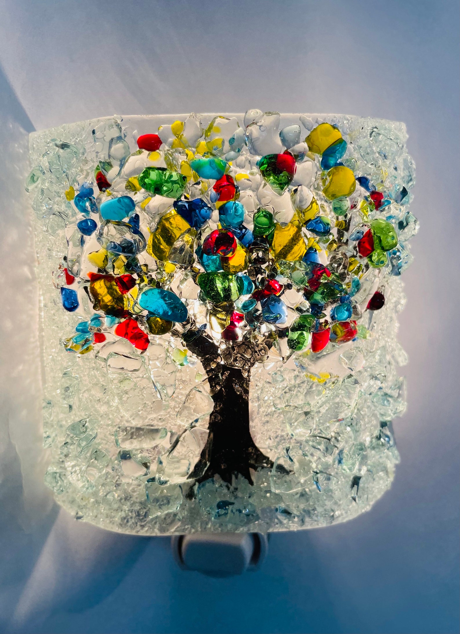 One of a Kind Recycled Confetti Tree of Life Night Light Nightlight - Etsy