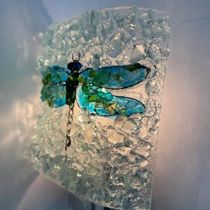 Recycled Glass Dargonfly Night Light by Reborn Glass - Etsy