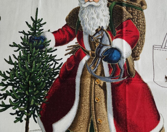 Four Father Christmas Applique's Panel - Etsy