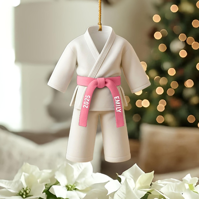 Personalized Karate Acrylic Ornament, Christmas Gift for Karate Girls ...