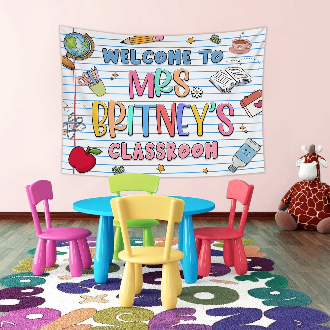 Custom Classroom Tapestry, Classroom Decor, Classroom Banner, Teacher ...