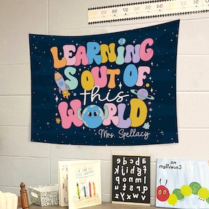 Teacher Welcome Tapestry, Learning Out of This World Banner, Space ...