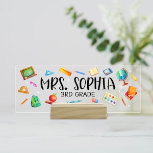 Personalized Teacher Desk Name Plate, Teacher Gifts, Name Plate for ...