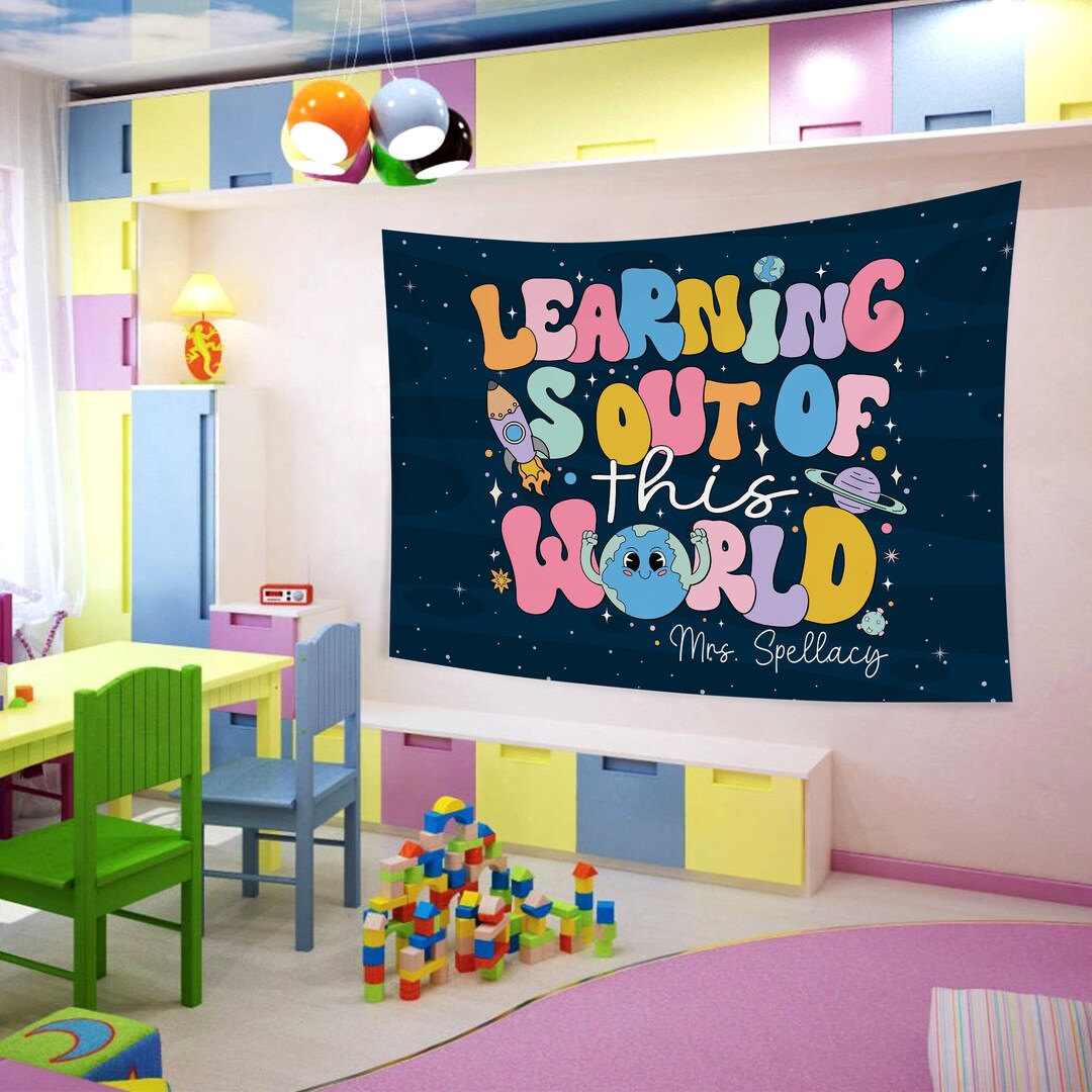 Teacher Welcome Tapestry, Learning Out of This World Banner, Space ...