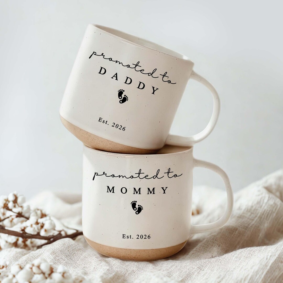 Promoted to Parents Mug, Pregnancy Announcement Mug Gift for Dad Mom ...