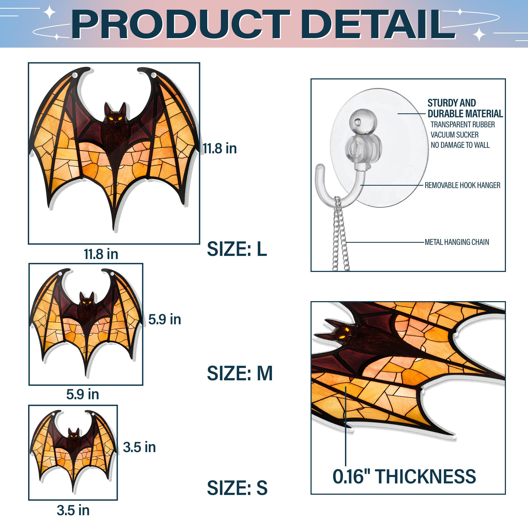 Bat Acrylic Window Hangings, Bat Lovers Gift,spooky Bat Decoration ...