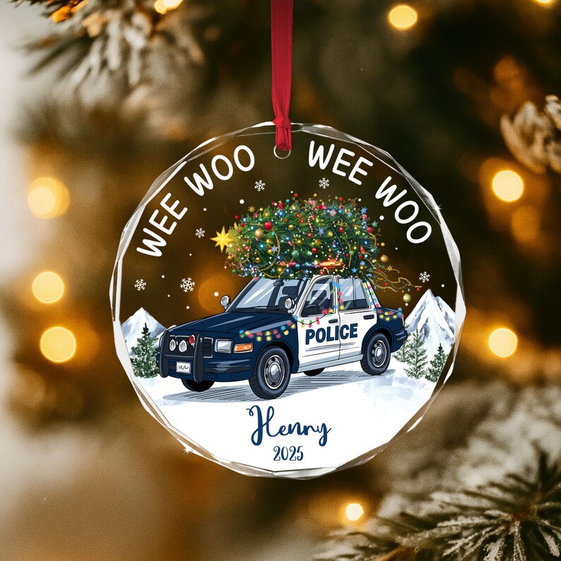 Police Officer Christmas Ornament, Personalized Police Ornament, Police ...