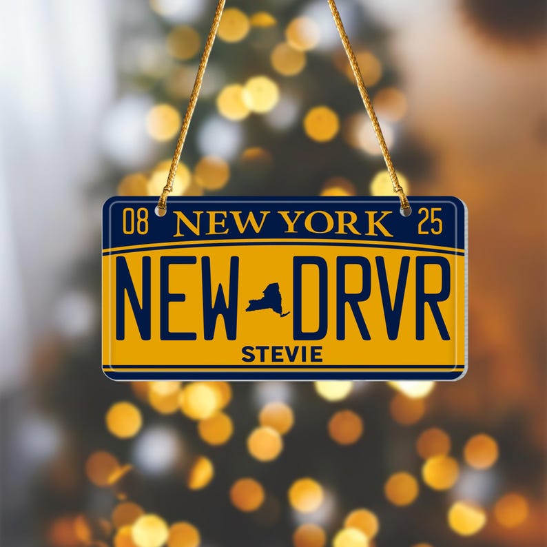 Personalized New Driver Ornament 2025, Custom State New Driver Tag ...