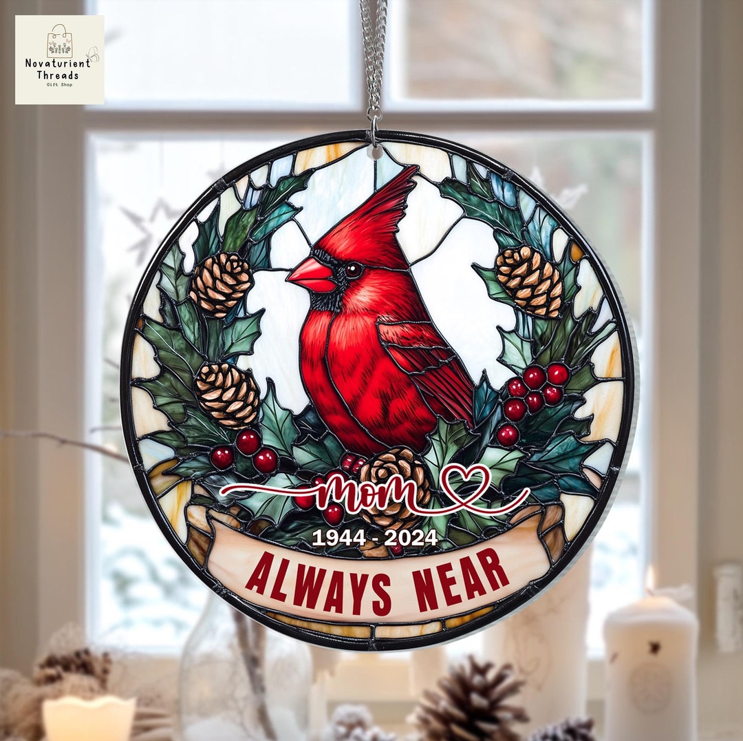 Personalized Cardinal Memorial ACRYLIC Window Hanging, Cardinal ...