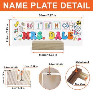 Science Lab Teacher Sign, Personalized Teacher Desk Name Plate, Teacher ...
