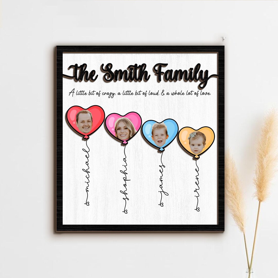 Custom Family Photo Sign, Custom Last Name Sign, Family Name Sign ...