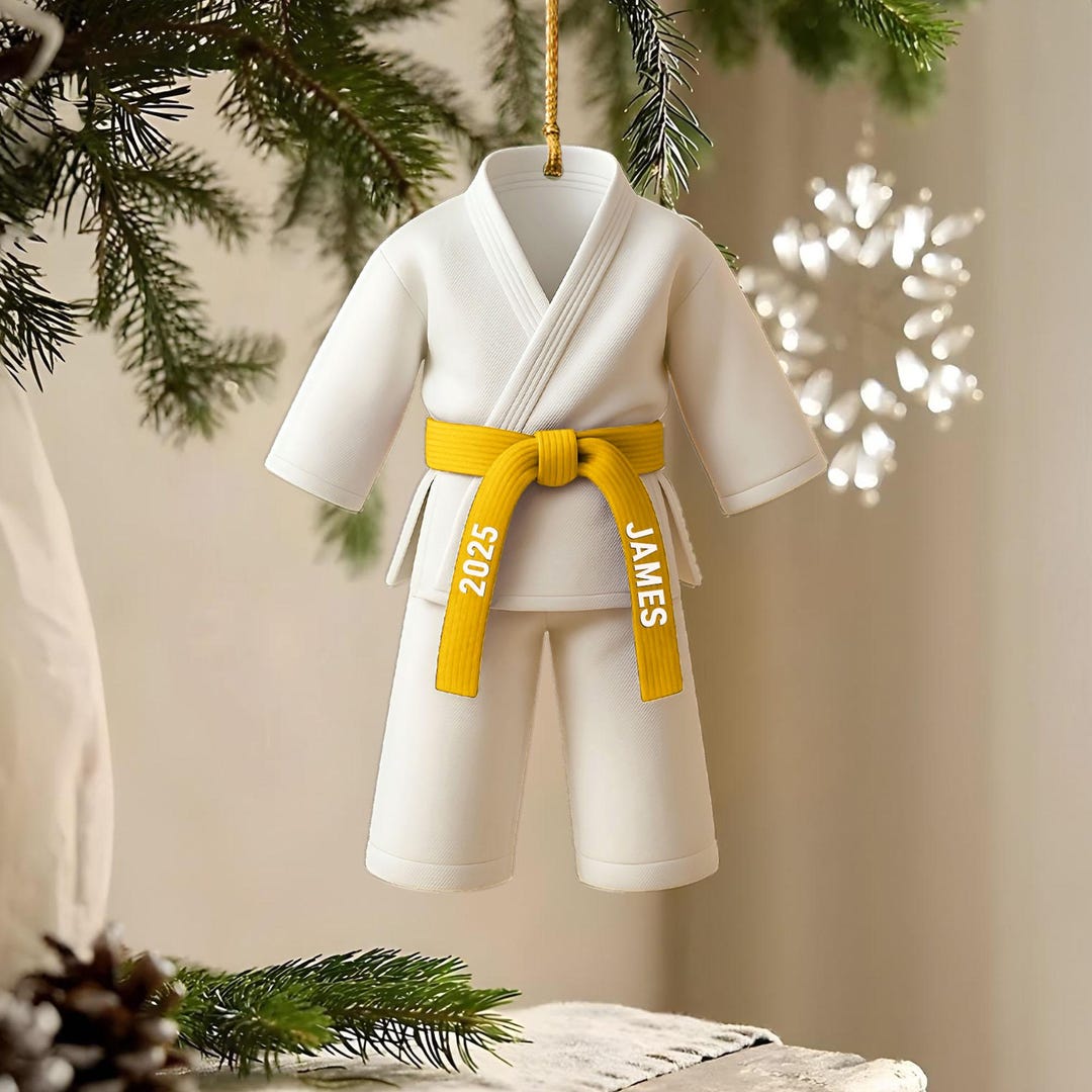 Personalized Karate Acrylic Ornament, Christmas Gift for Karate Girls ...