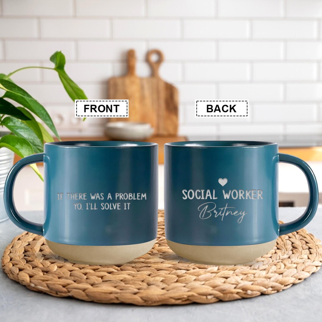 Personalised Social Worker Mug, Social Worker Gift, Engraved Mug, Funny ...