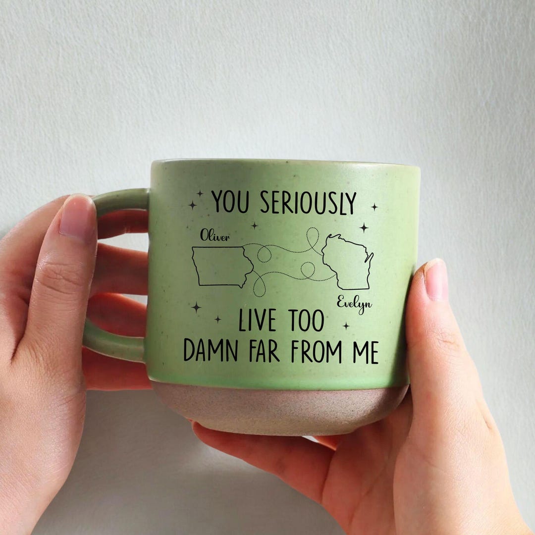 You Seriously Live Too Damn Far From Me Long Distance Friend Mug ...