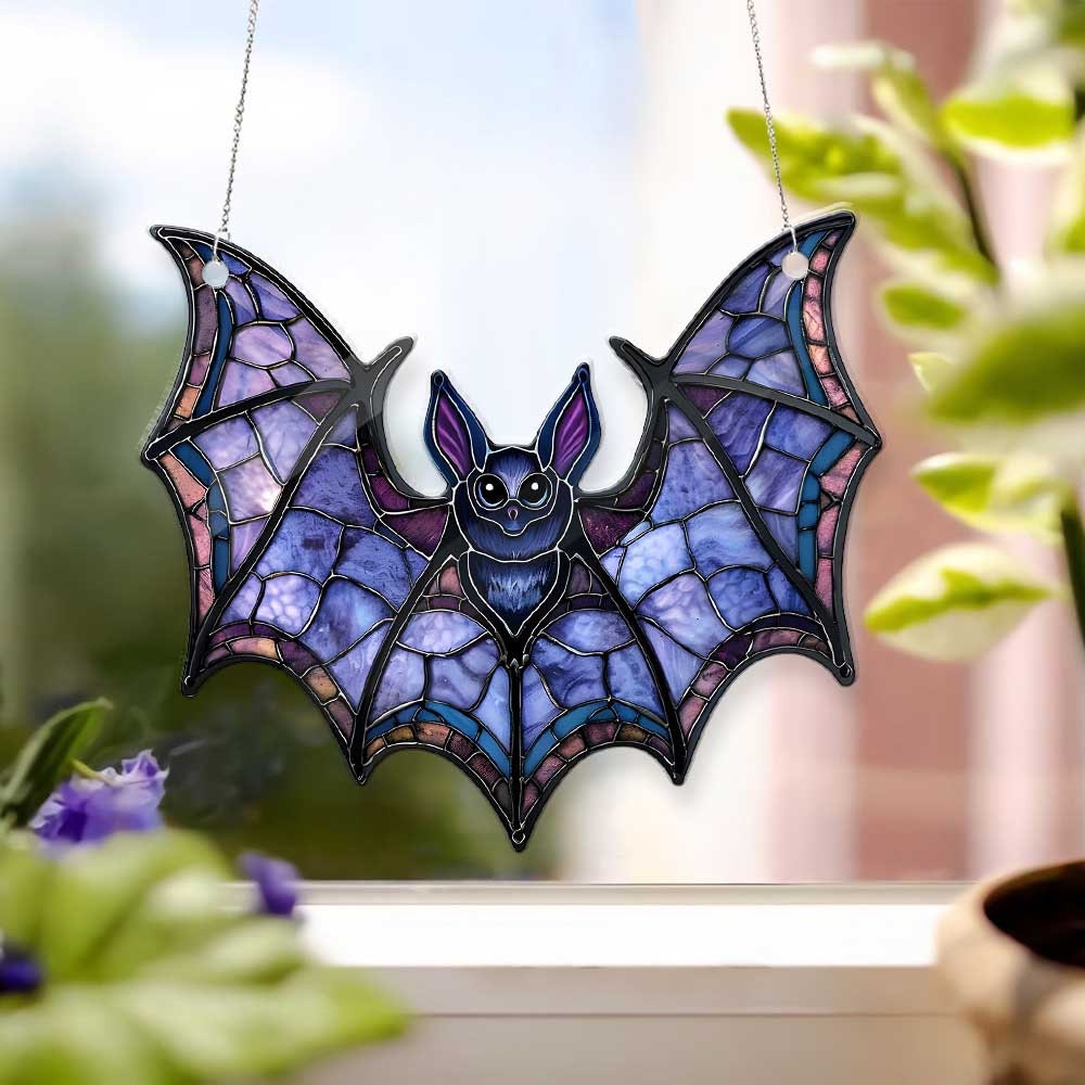 Bat Acrylic Window Hangings, Bat Lovers Gift,spooky Bat Decoration ...