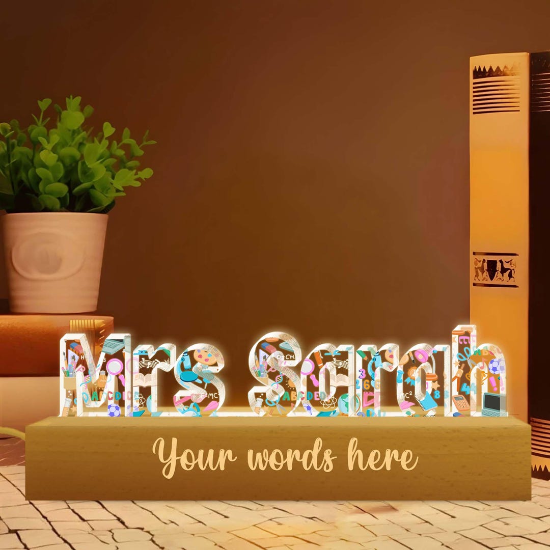 Personalized Desk Name Plate Gift for Teacher, Custom Name Plate ...
