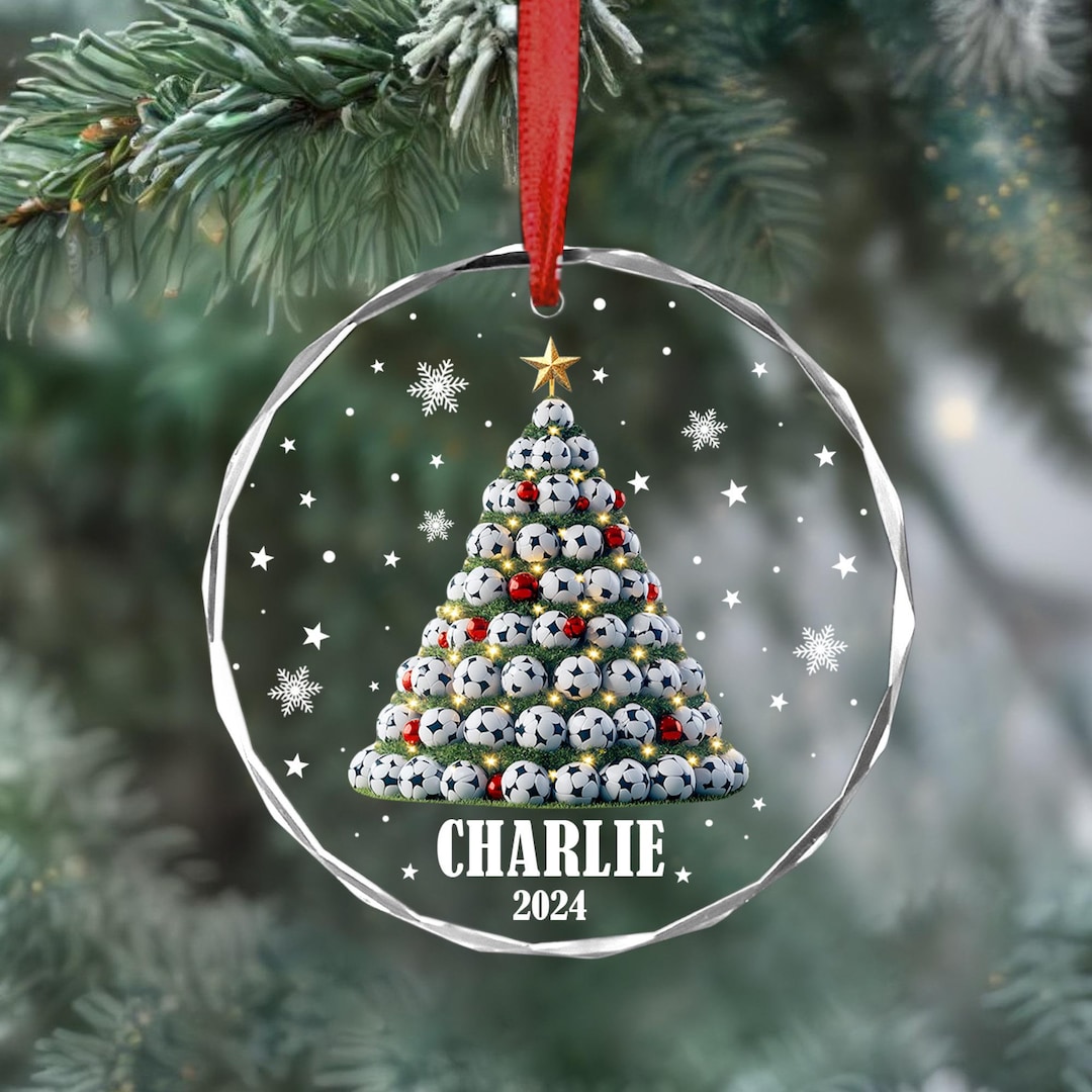 Personalized Soccer Christmas Tree Ornament, Soccer Team Gift Ornament ...