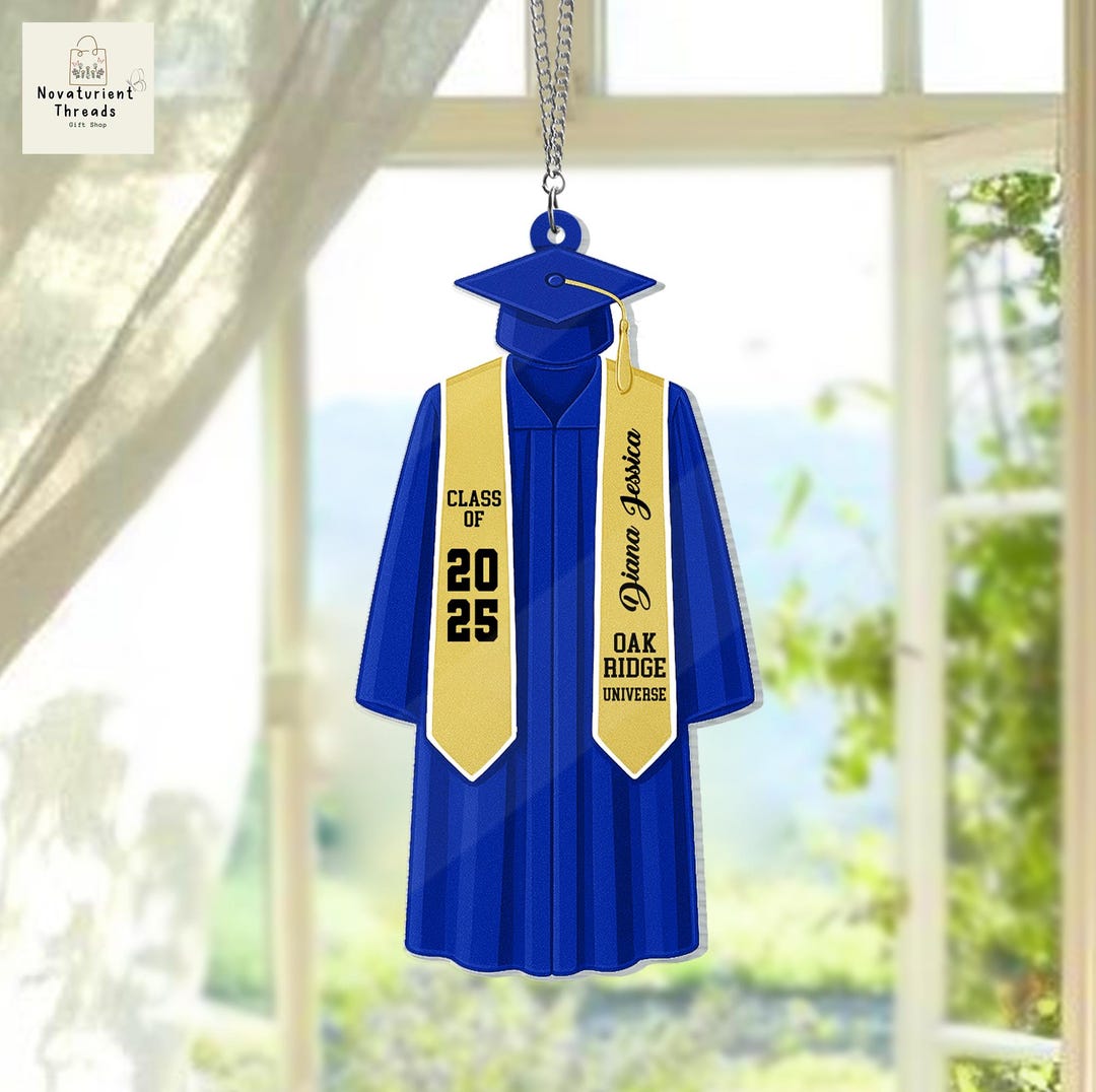 Personalized Graduation Ornament, Acrylic Window Hanging, College ...