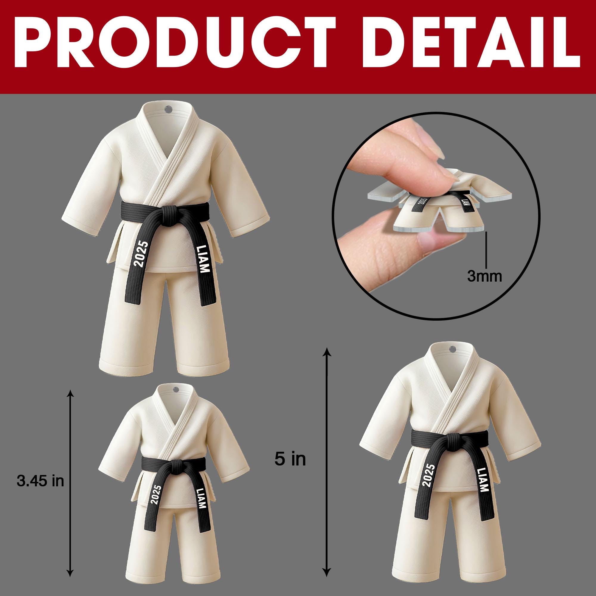 Personalized Karate Acrylic Ornament, Christmas Gift for Karate Girls ...