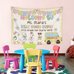 Back to School Classroom Banner Silly Goose, Teacher Appreciation Gifts ...