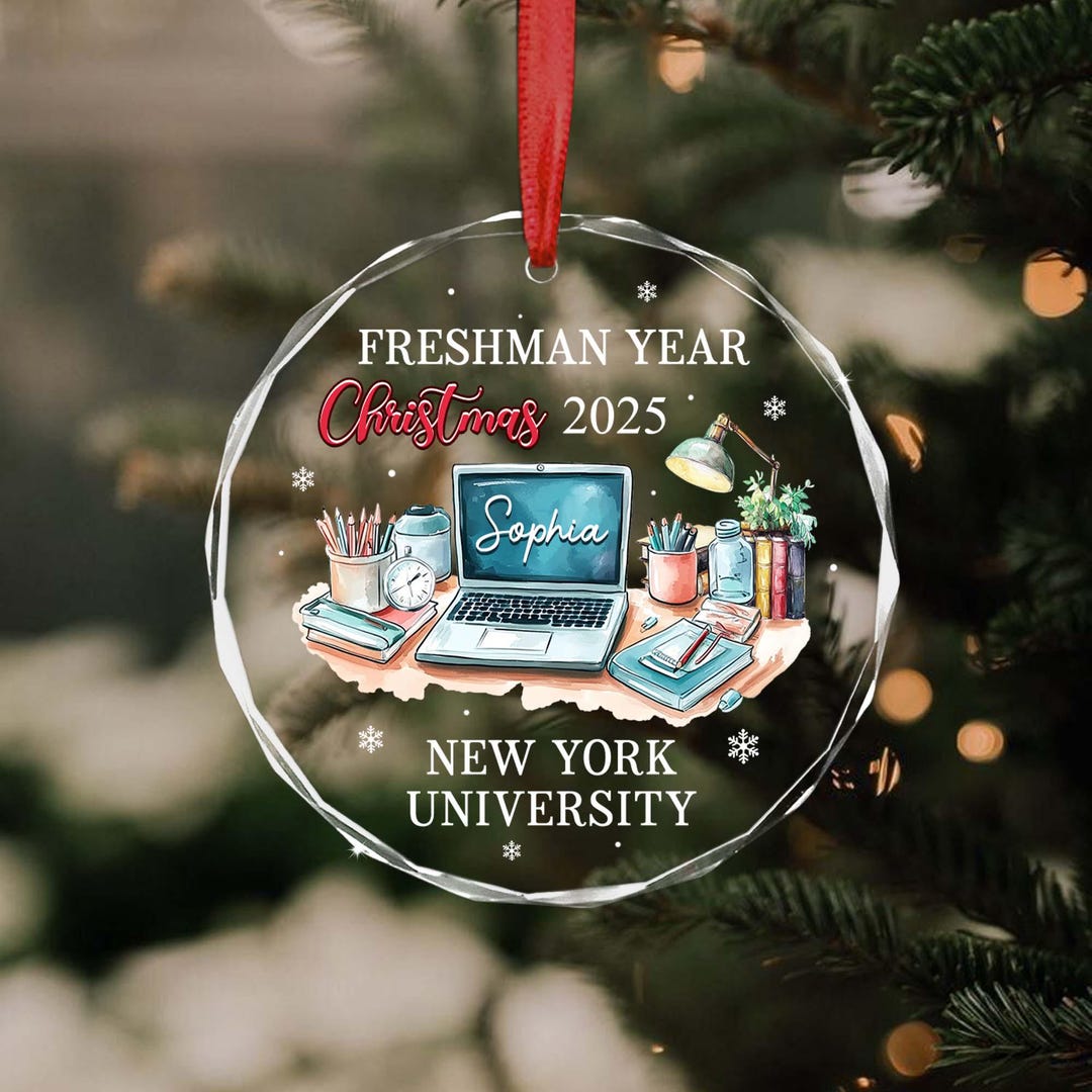 First Year at College Ornament 2025, Freshman Year Christmas 2025 ...