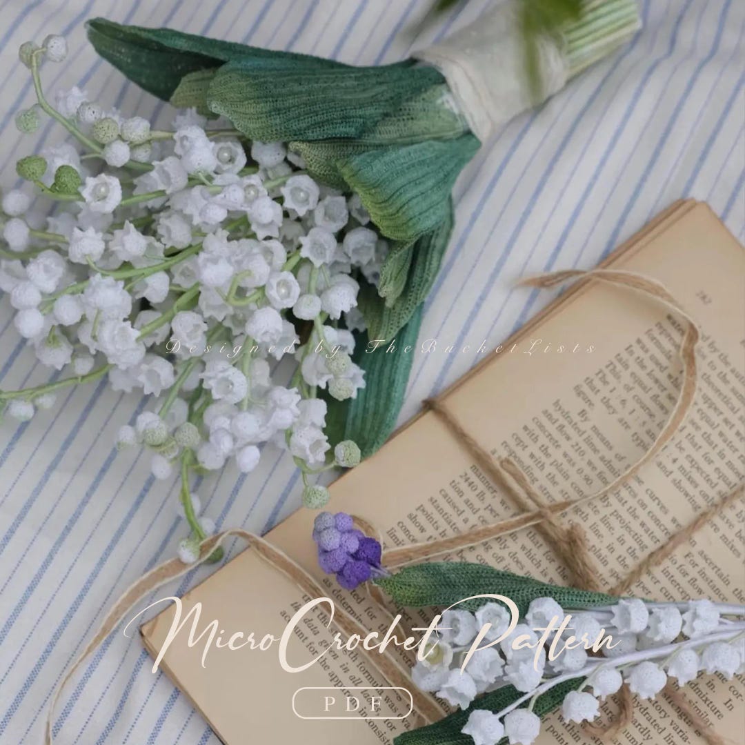 Lily of the Valley Micro-crochet Pattern, Crochet Flower Bouquet ...