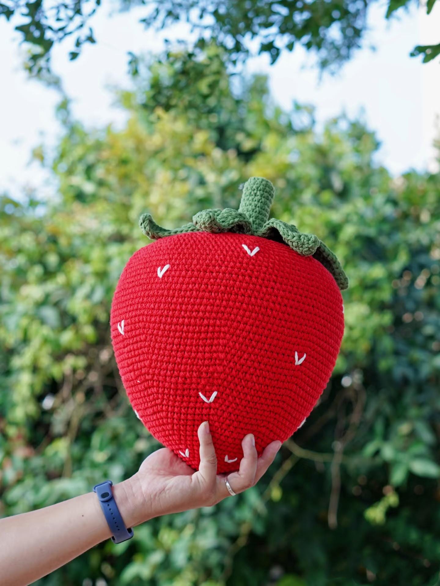 PDF Strawberry Plushie Crochet Pattern, Amigurumi Tutorial PDF in ...