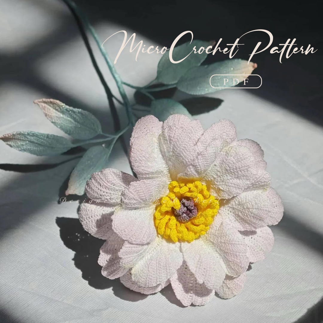 PDF Peony Crochet Pattern, Crochet Flower Bouquet Patterns, Crochet ...