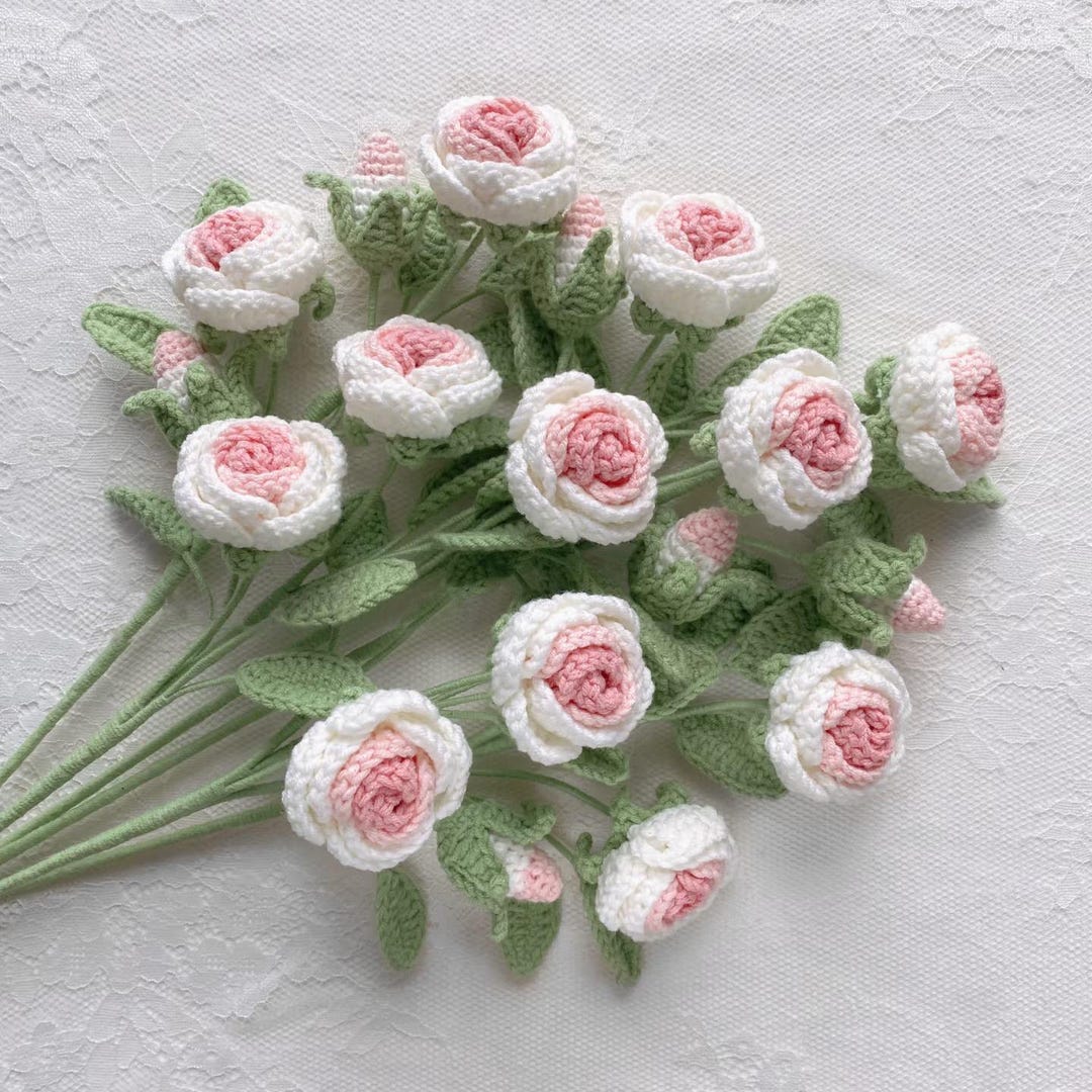 PDF Rose Flower No.2 Crochet Pattern, Crochet Flower Bouquet Patterns ...