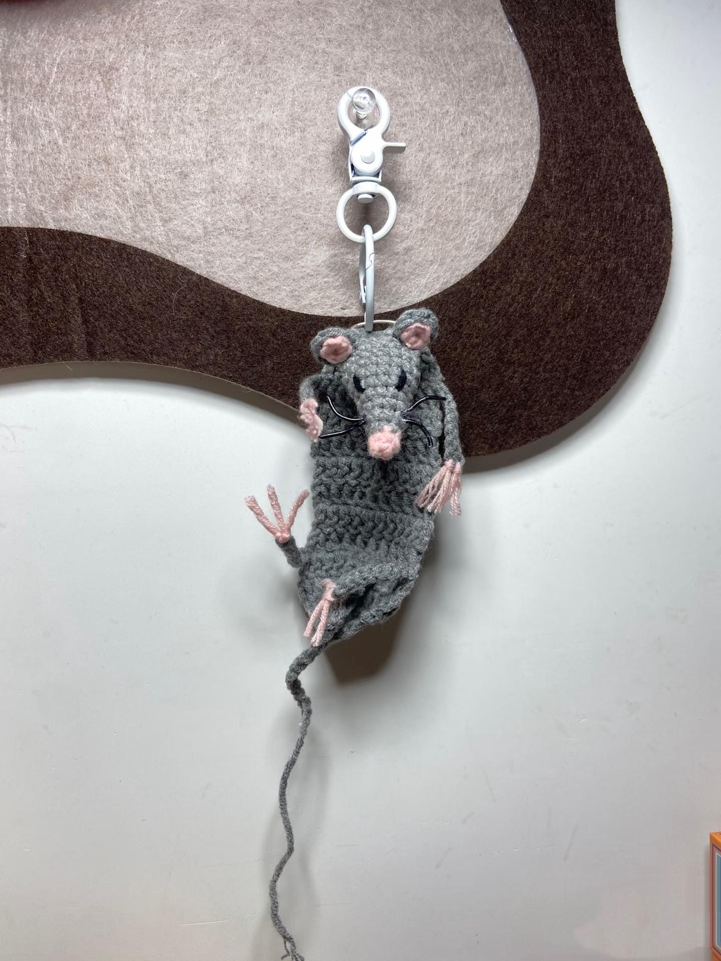 Crochet Rat Amigurumi Pattern, Hanging Mouse Bag Charm, Quirky Animal ...