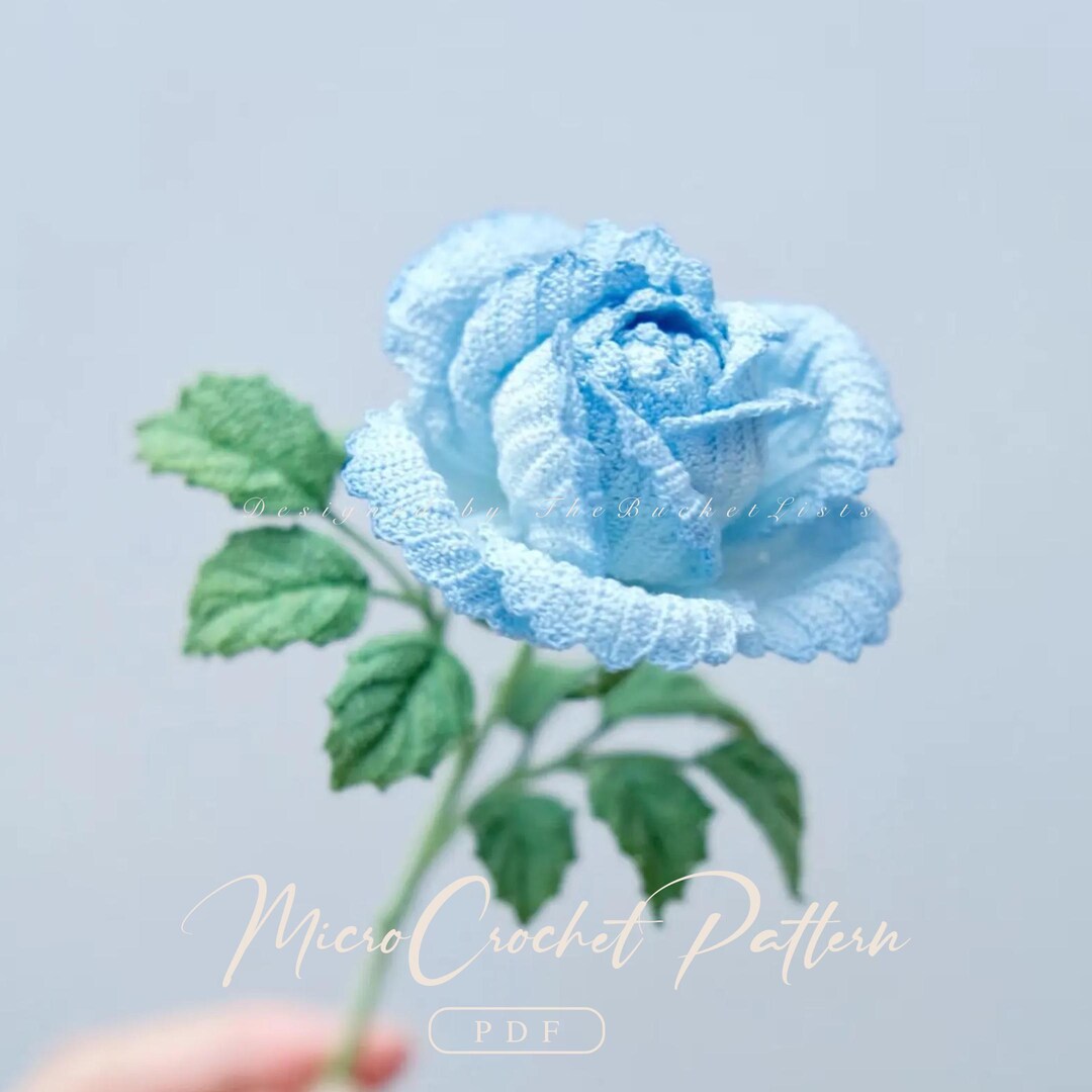 PDF Micro Rose Flower Crochet Pattern, Crochet Flower Bouquet Patterns ...