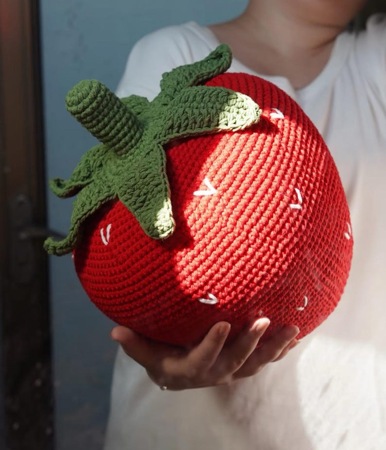 PDF Strawberry Plushie Crochet Pattern, Amigurumi Tutorial PDF in ...