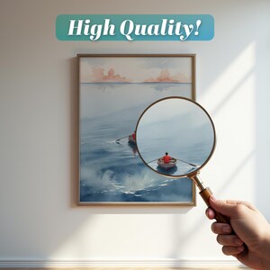 Rowing Boat Ocean Wall Art, Framed or Unframed Nautical Print ...