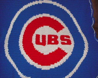 Chicago Cubs Design 1 Afghan Crochet Pattern - Etsy