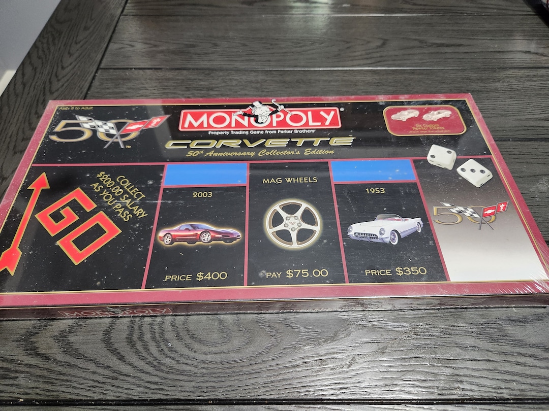 Monopoly 50th Anniversary Corvette Edition Still in Plastic - Etsy