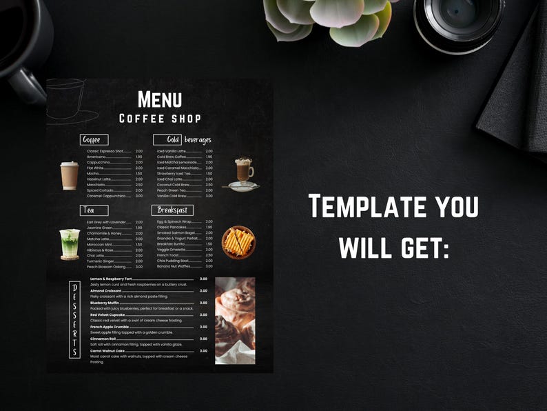 Coffee Shop Menu | Cafe Price List | Bakery Menu Template | Coffee Menu ...