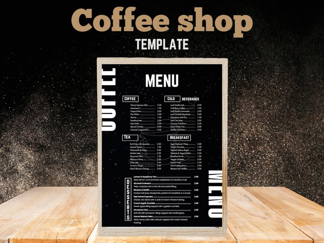 Coffee Shop Menu | Cafe Price List | Bakery Menu Template | Coffee Menu ...