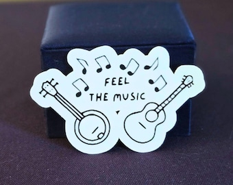 Music Vinyl Decal | Feel the Music | Die Cut Sticker - Etsy