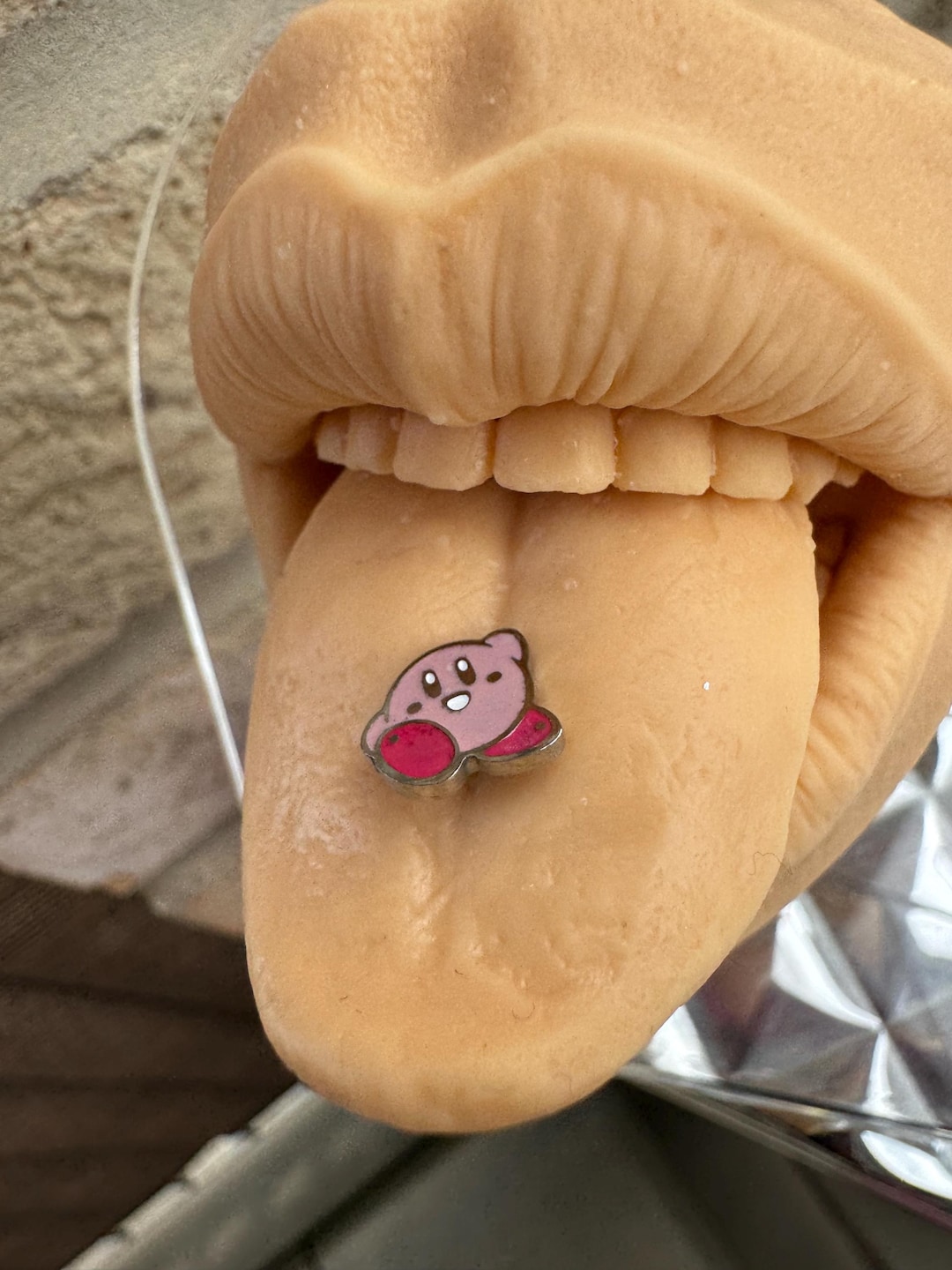 Pink Cartoon Themed Tongue Barbell, Unique Tongue Ring - Etsy