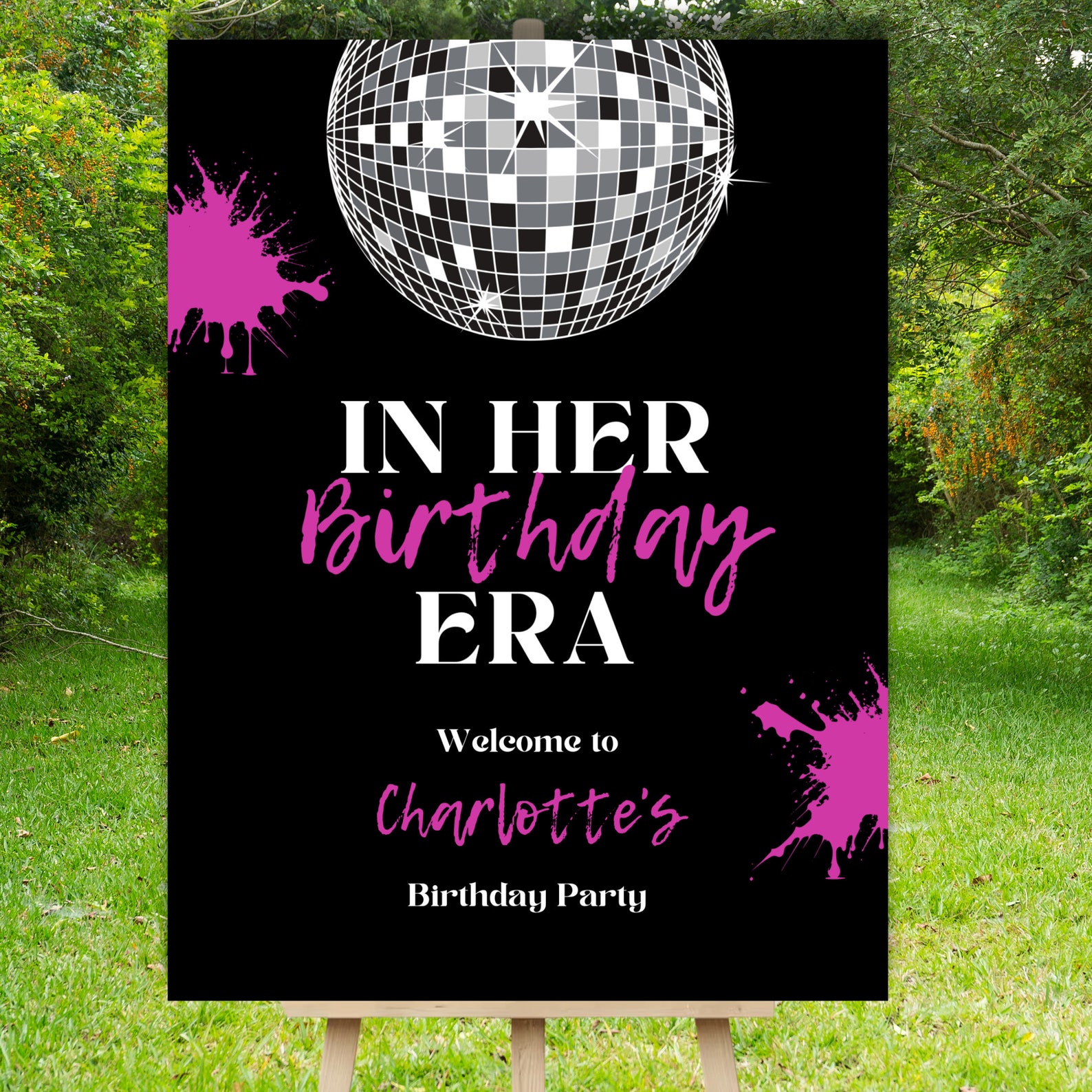 In Her Birthday Era Sign, in Her Era Party Sign, Eras Party Decor, Eras ...