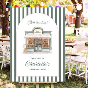 Printable Paris Bakery Welcome Sign, Editable French Patisserie Sign ...