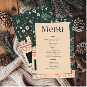 Printable Christmas Menu, Traditional Christmas Menu for Christmas ...
