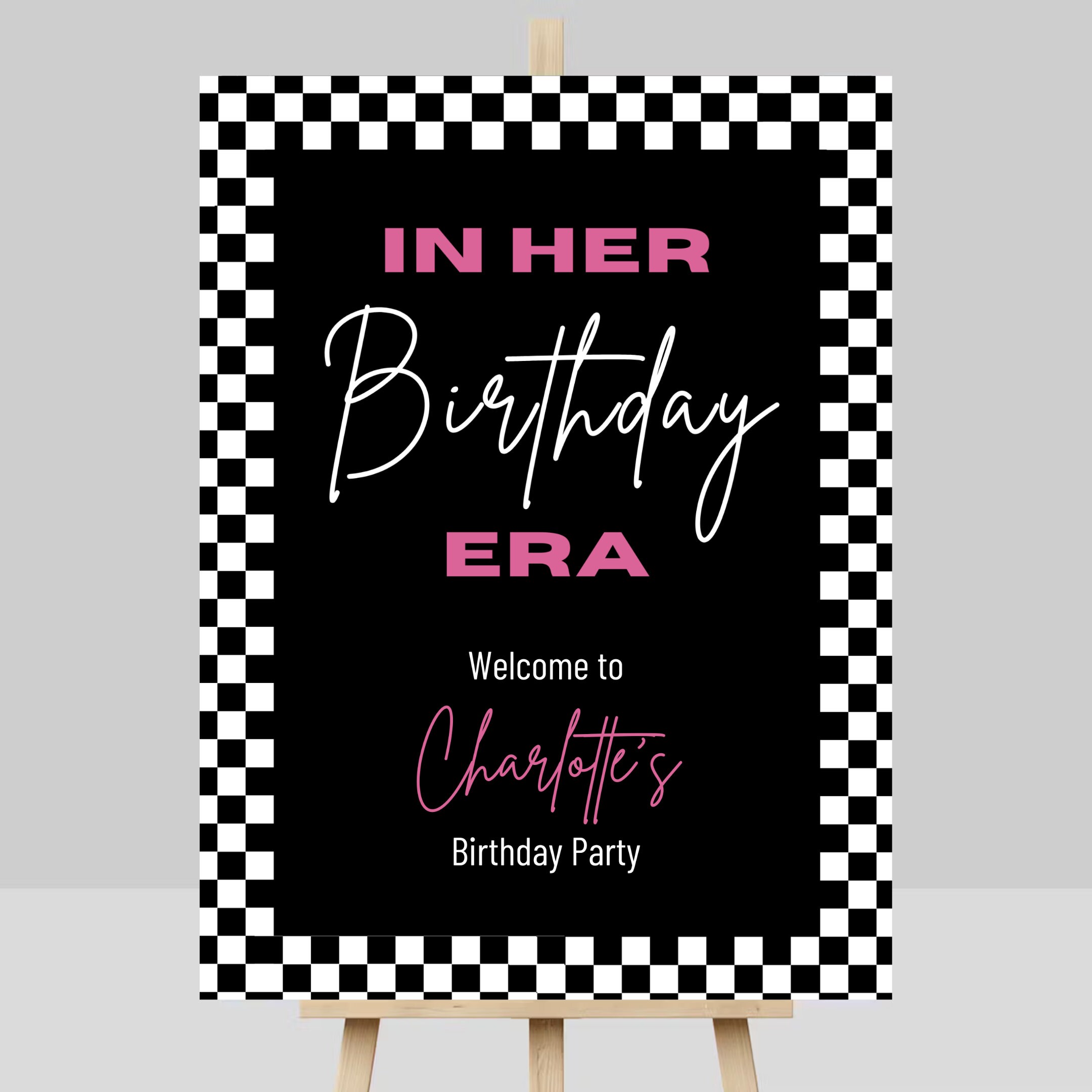 In Her Era Birthday Welcome Sign, Editable Eras Party Welcome Sign ...