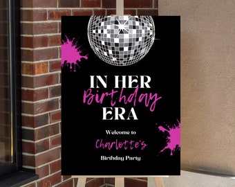 In Her Bride Era Welcome Sign, Eras Bachelorette Party Decor, Era Hen ...