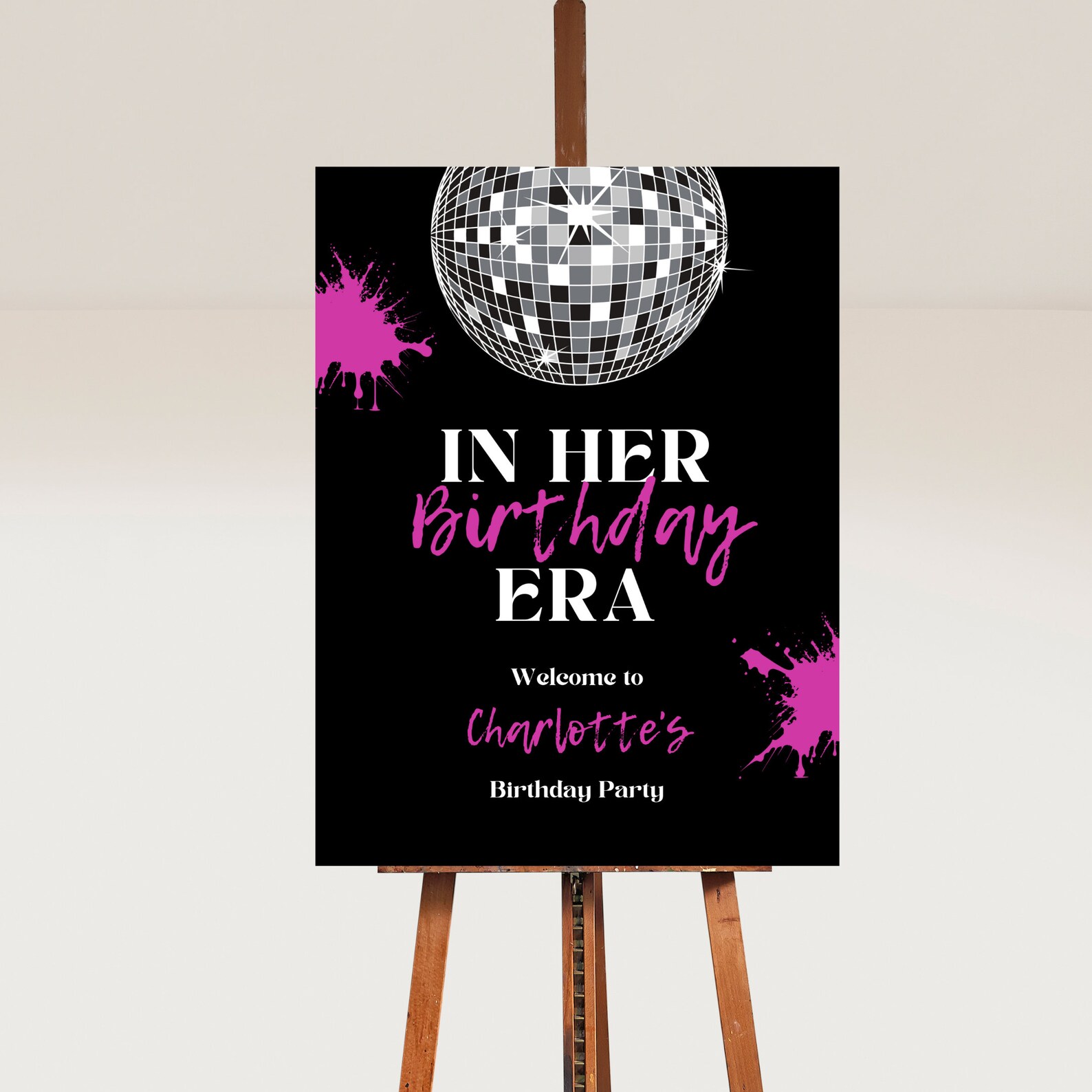In Her Birthday Era Sign, in Her Era Party Sign, Eras Party Decor, Eras ...