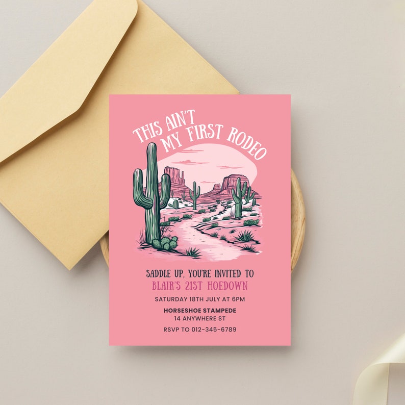 Cowgirl Invitation, Rodeo Birthday Party Invitation, Wild West Party ...